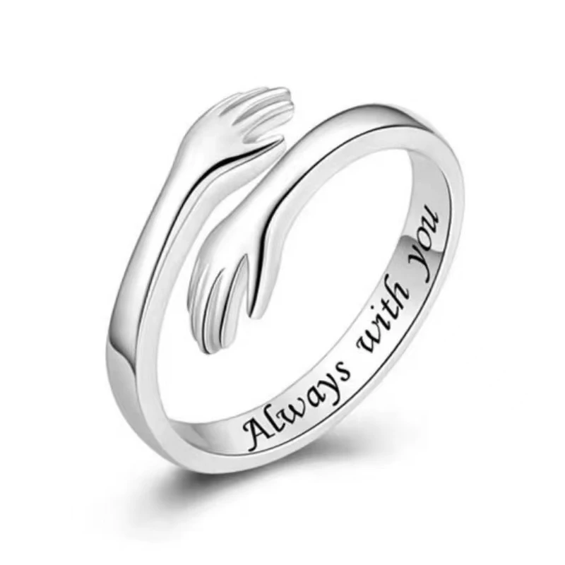 Hands-Hug-Rings-Hugging-Always-with-you-I-Love-You-Ring-For-Women-Lover ...