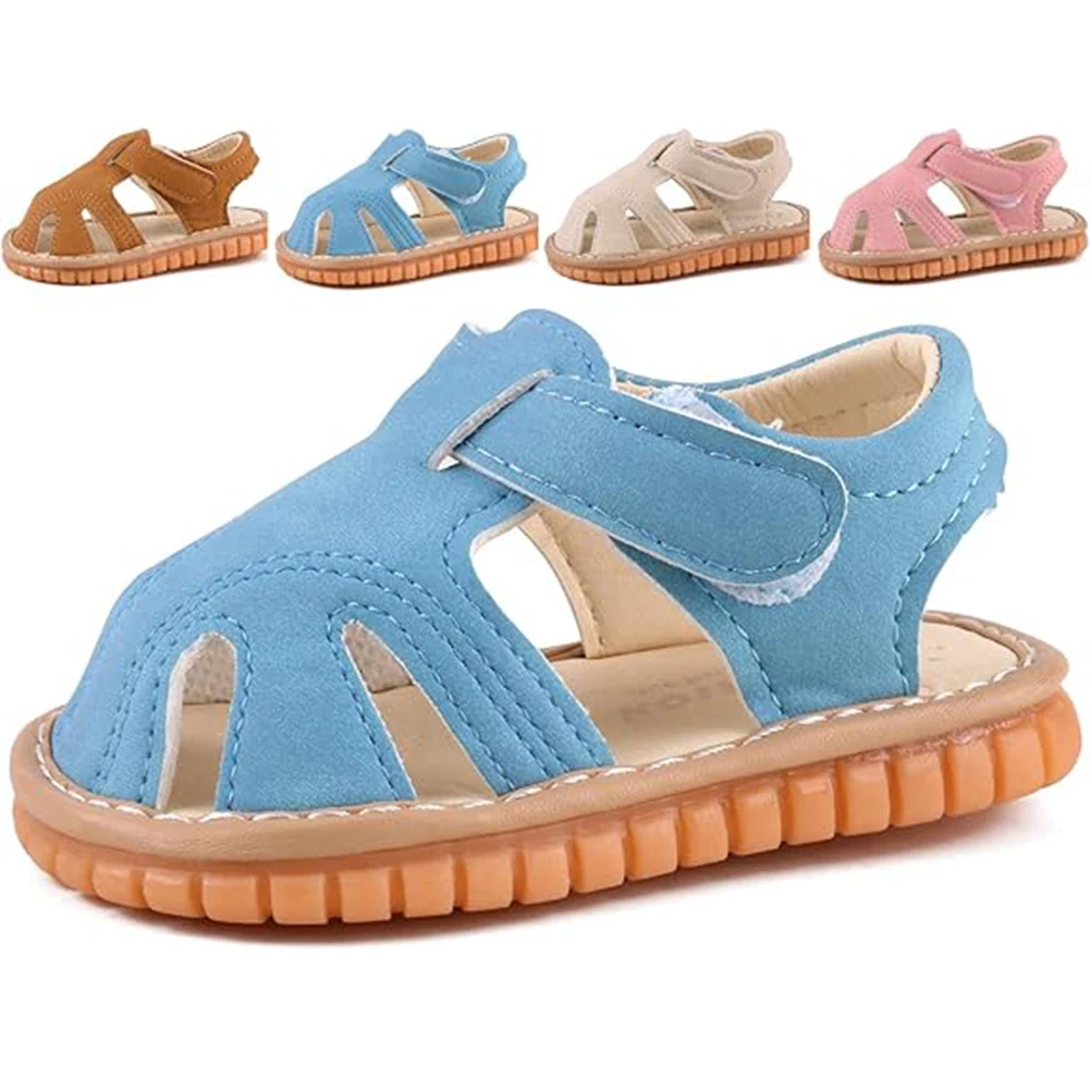 Summer Children Squeaky Sandals Infant Closed Toe Anti Slip Noisy Shoes ...