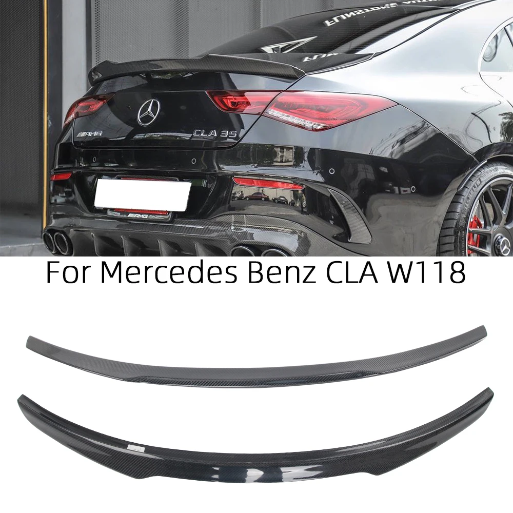 For-Mercedes-Benz-CLA-W118-C118-FD-Style-Carbon-Fiber-Rear-Spoiler ...