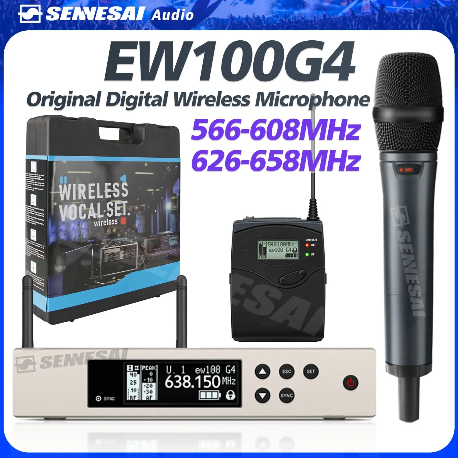 Top-Quality-EW100G4-e835-True-Diversity-UHF-Wireless-Microphone-Professional-Metal-Handheld ...