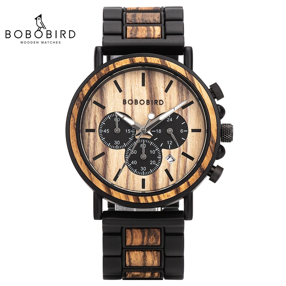 BOBO-BIRD-Reloj-de-madera-de-lujo-para-hombre-cron-grafo-militar-de ...