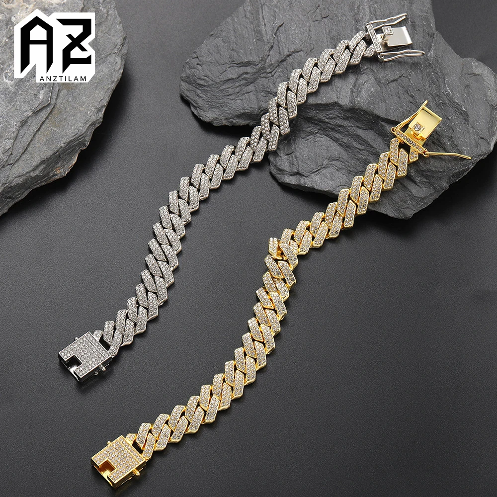 AZ cadena cubana de Miami Curb para hombres, collares de rapero ...