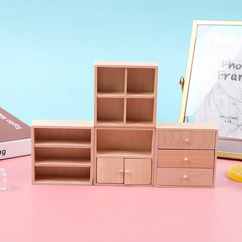 1-12-Dollhouse-Miniature-Wood-Display-Cupboard-Storage-Cabinet-Showcase ...