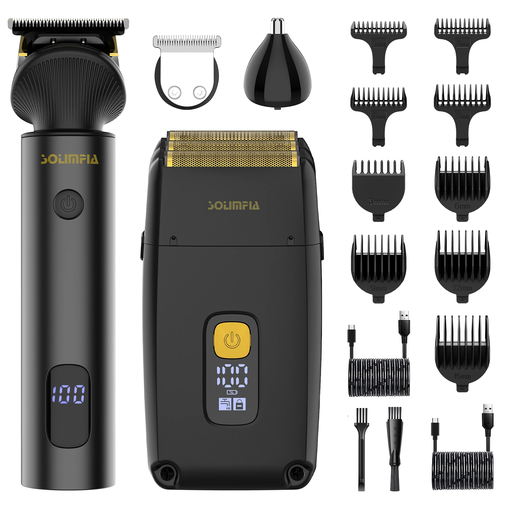 Hatteker profession hair clipper set electric shaver for men body Bald ...