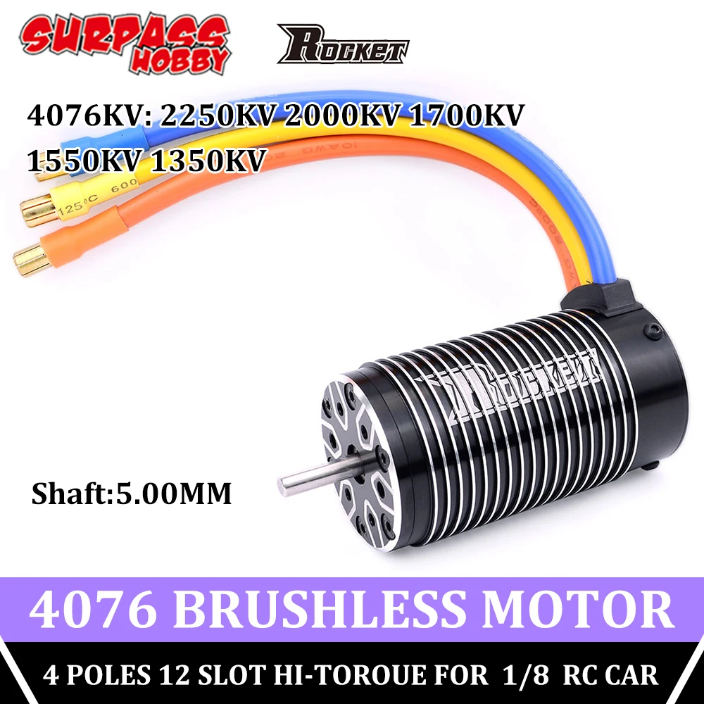 SURPASS HOBBY Rocket 4076 Waterproof Brushless Motor Sensorless Motor ...