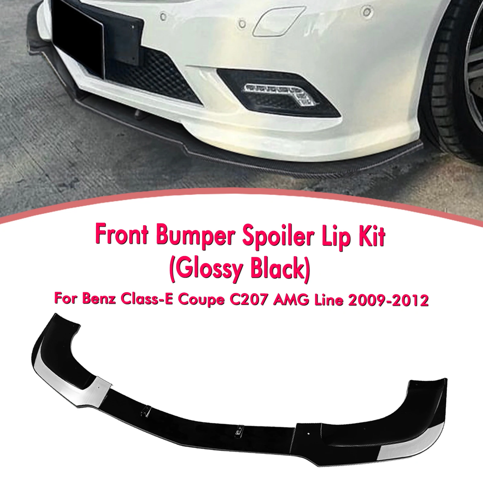 Front Spoiler Lip Lower Splitter Blade For Mercedes Benz E Class W207 ...