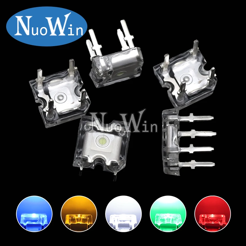 10PCS-Flat-Top-Piranha-LED-White-Red-Blue-Green-Yellow-Amber-Clear-LED ...