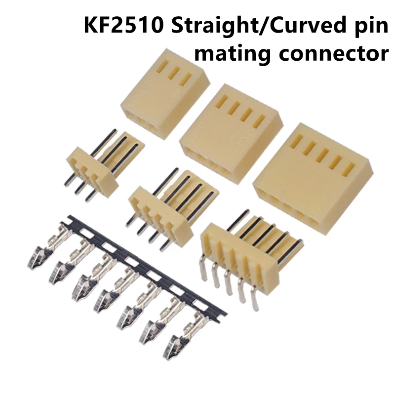50set-100pcs-KF2510-2-54MM-Connector-Straight-curved-Pin-header-Housing ...