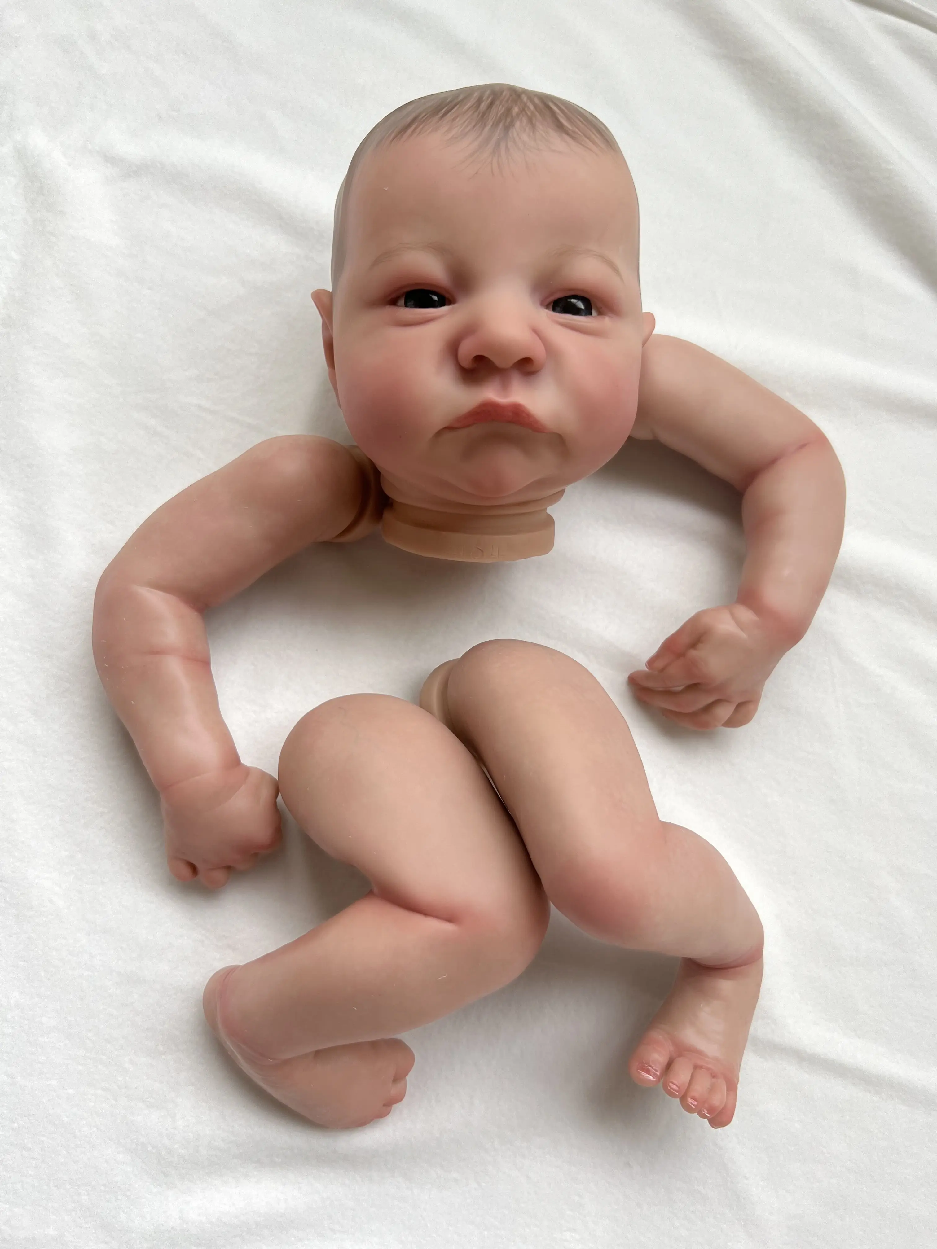 19 Inch Levi Awake Reborn Baby Doll Part NPK Lifelike 3D Painted with ...