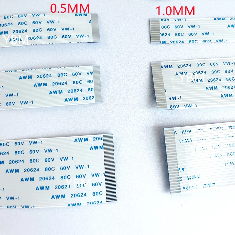 100PCS-1-0-Pitch-FPC-FFC-Flexible-Flat-Cable-AWM-20624-80C-60V-VW-1 ...