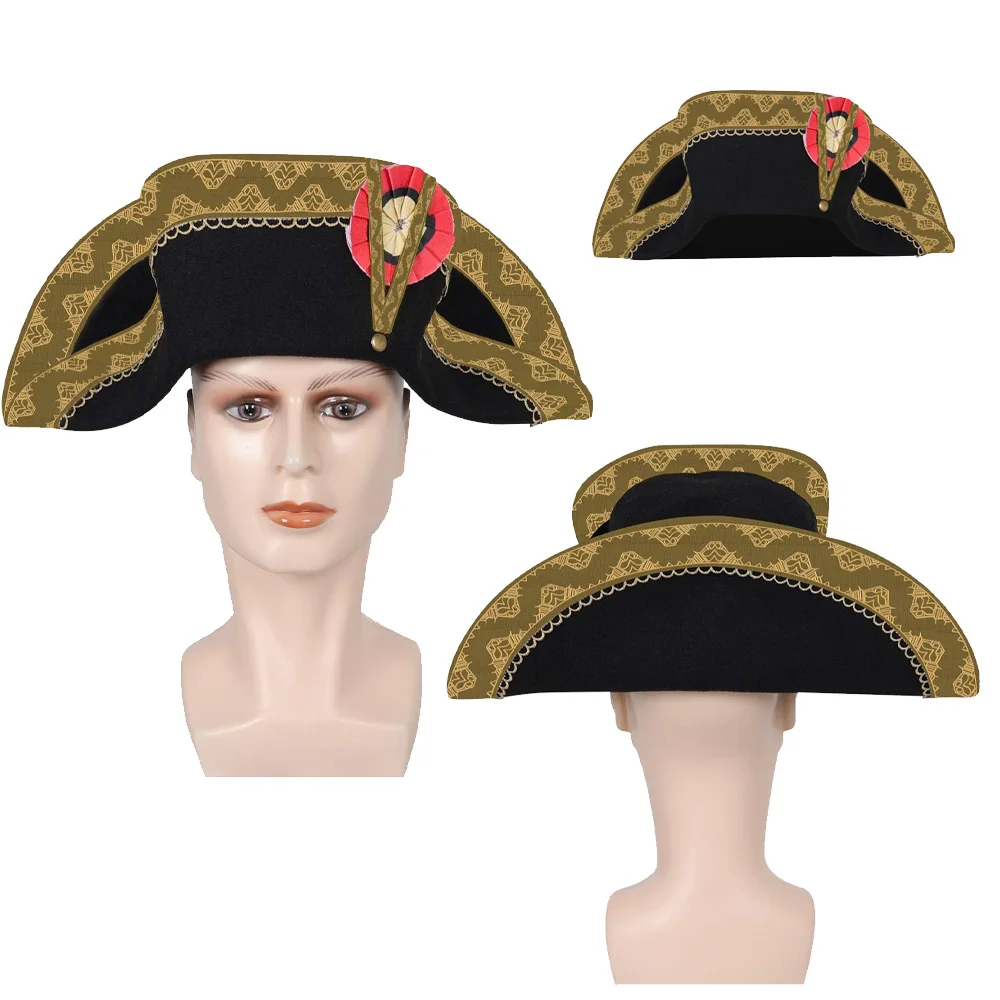 Napoleon-Cosplay-Hats-Admiral-Bicorn-Hat-French-Captains-Men-Cap ...