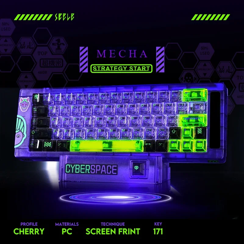 Mecha-Keycap-EVA-NO-1-Keycap-PC-Penetra-o-Completa-Conjunto-Completo ...