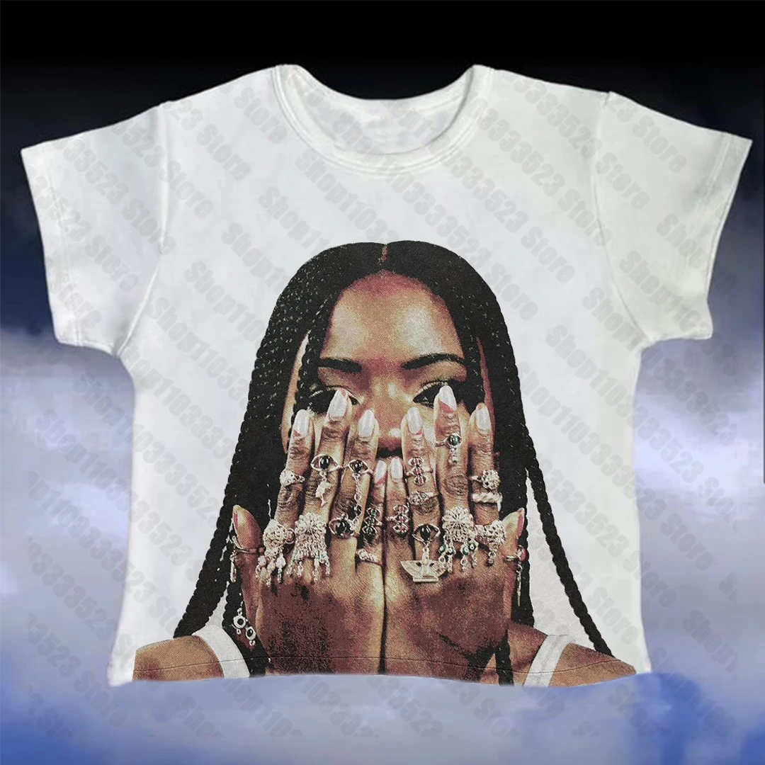 Ropa-de-calle-g-tica-Y2k-para-mujer-camiseta-Grunge-informal-con ...