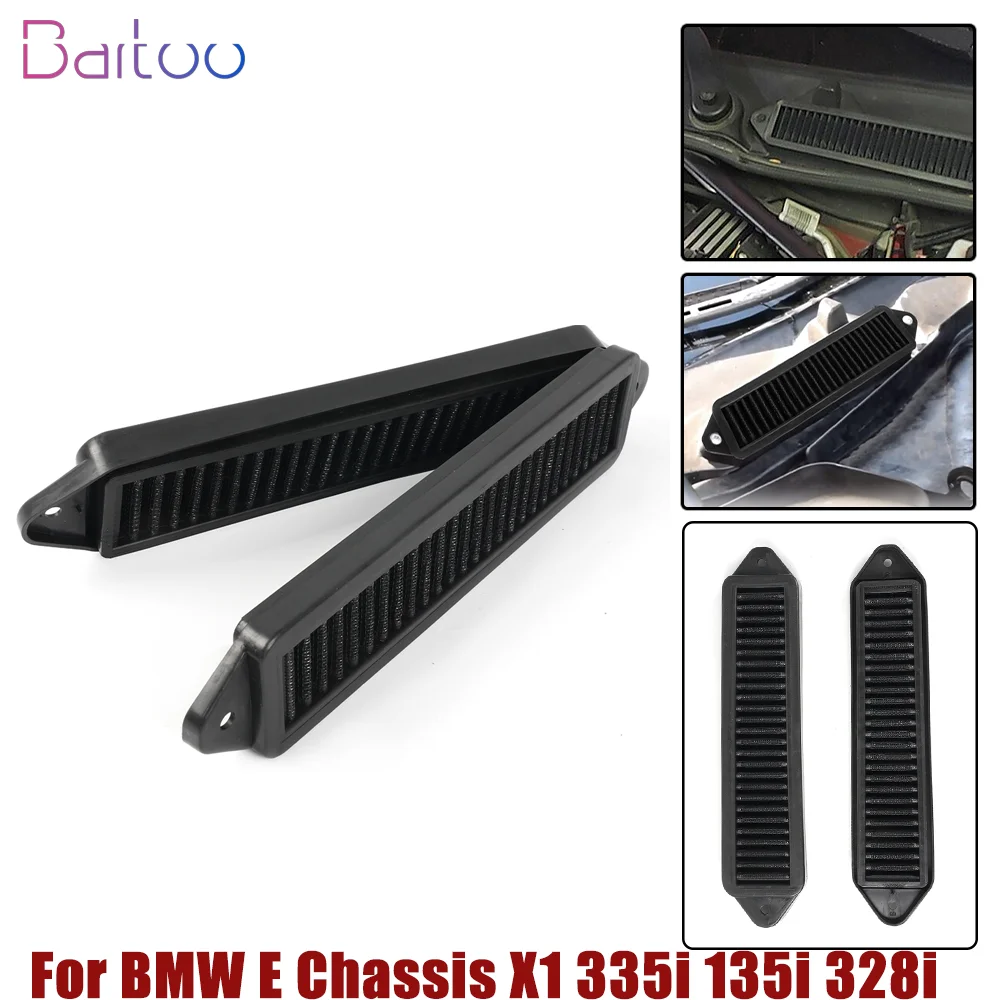 New 2Pcs Cabin Air Cowl Filter For BMW E Chassis Only E82 E88 E90 E91 ...