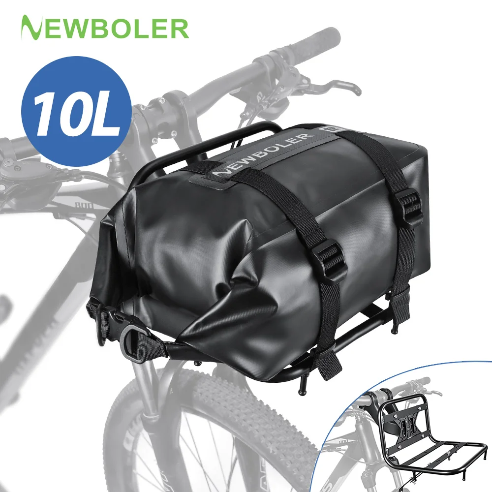 NEWBOLER 10L Bicycle Bag MTB Bicycle Front Rack Panniers Bag Luggage ...