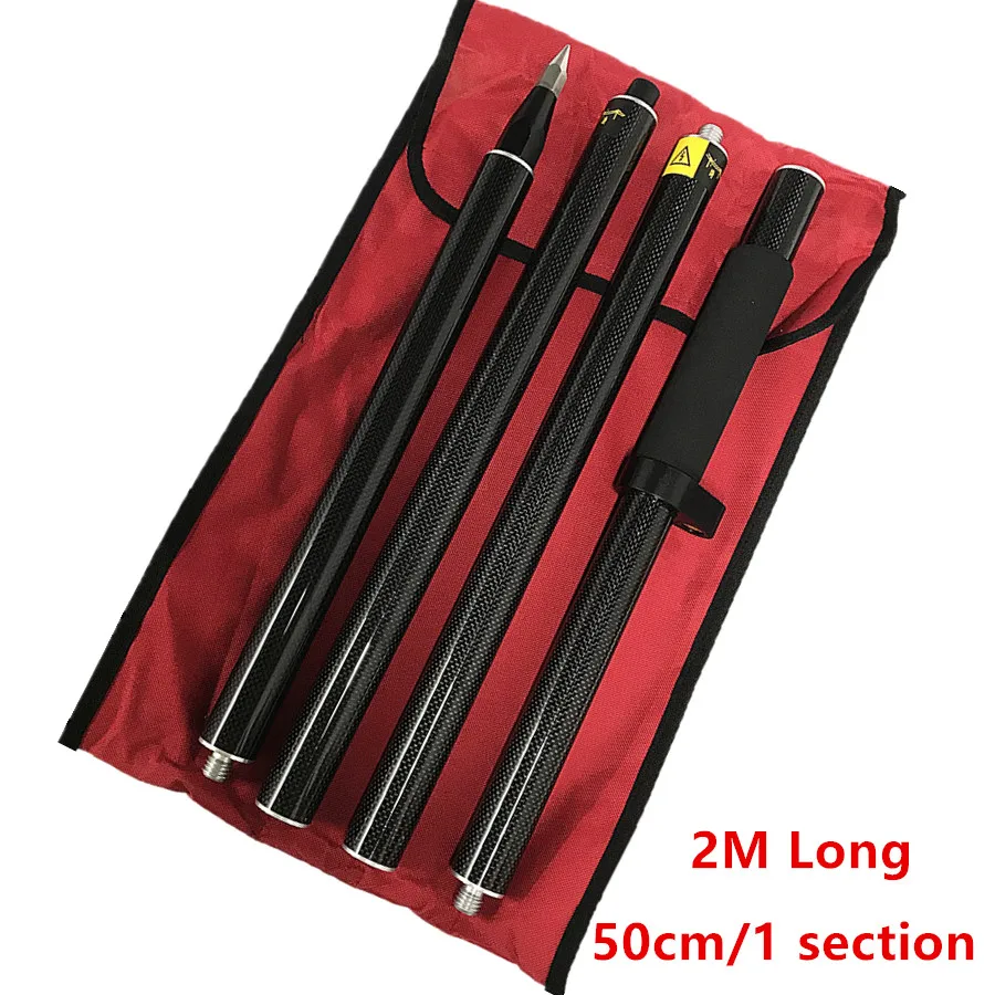 2M Length GPS Prism Pole Carbon Fibre Survey Poles GNSS RTK SURVEYING ...