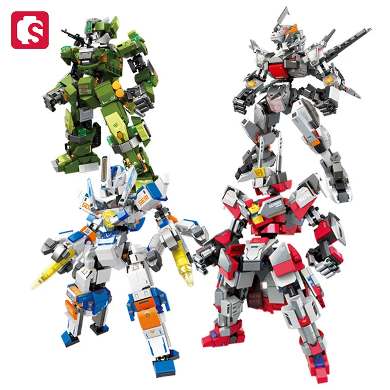 SEMBO-Glory-BB-Mech-Series-Transforming-Mecha-Assemblage-Building-Blocks-Kits-MOC-Robot-Model ...