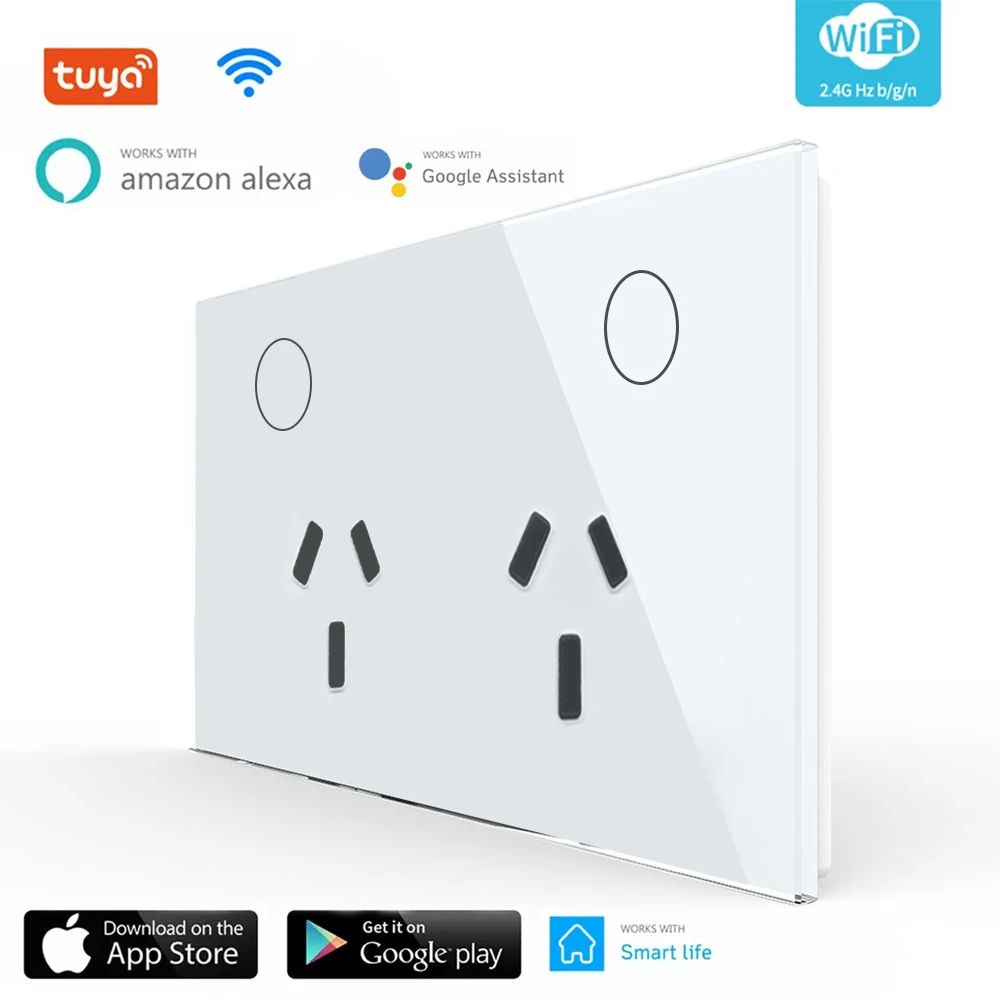 Tuya Wifi Smart Socket AU Argentina Plug Outlet Timing Smart Life App ...