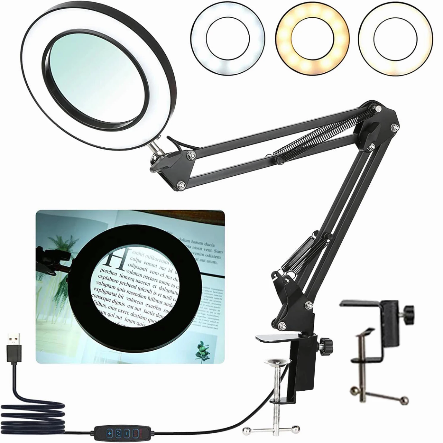 Lupa-de-escritorio-de-mano-con-luz-LED-y-soporte-lupa-iluminada ...