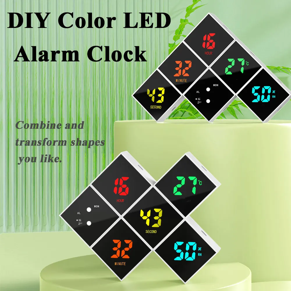 RGB-DIY-Color-changing-LED-Alarm-Clock-module-transformation-Remote ...