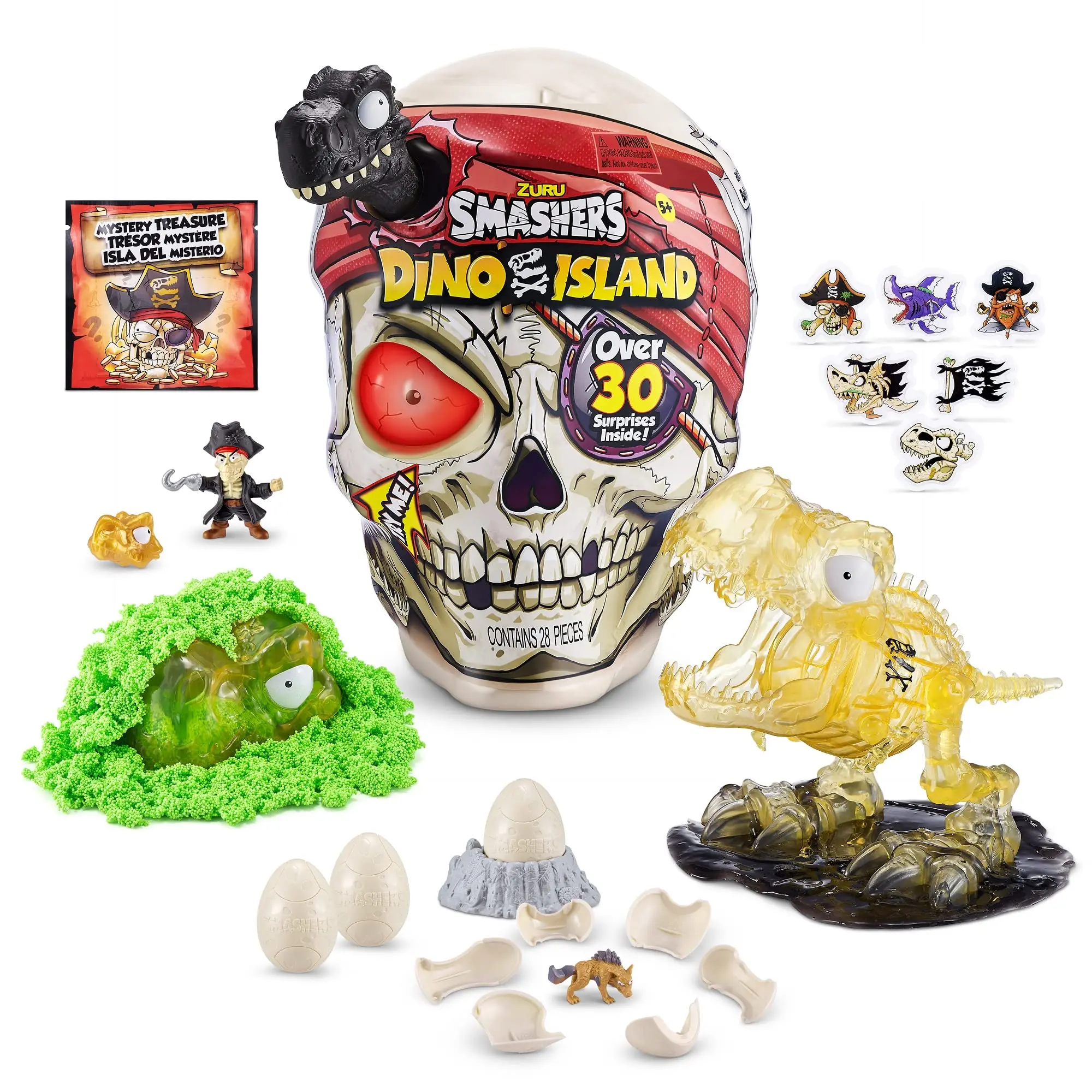 ZURU Smashers Dino Island Serie 5 Cráneo gigante dorado Búsqueda del ...