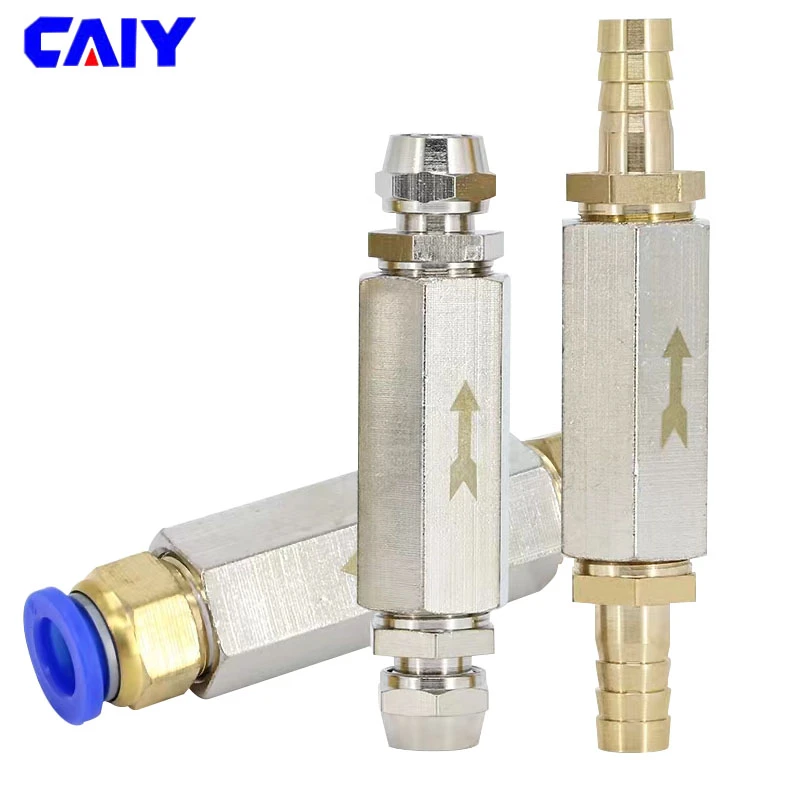 Pneumatic check valve 6mm 8mm 10mm 12mm air gas hose Brass check valve ...