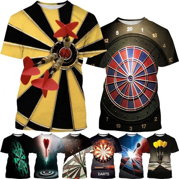 Hot-Sale-Darts-Theme-Pattern-Men-s-Short-Sleeve-T-Shirt-Casual-Fashion ...