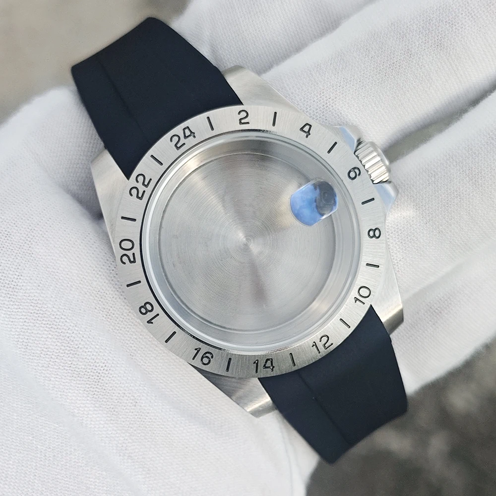 EXP 39mm GMT 24 Hour Steel Bezel Watches Case for NH34 NH35 NH36 ...