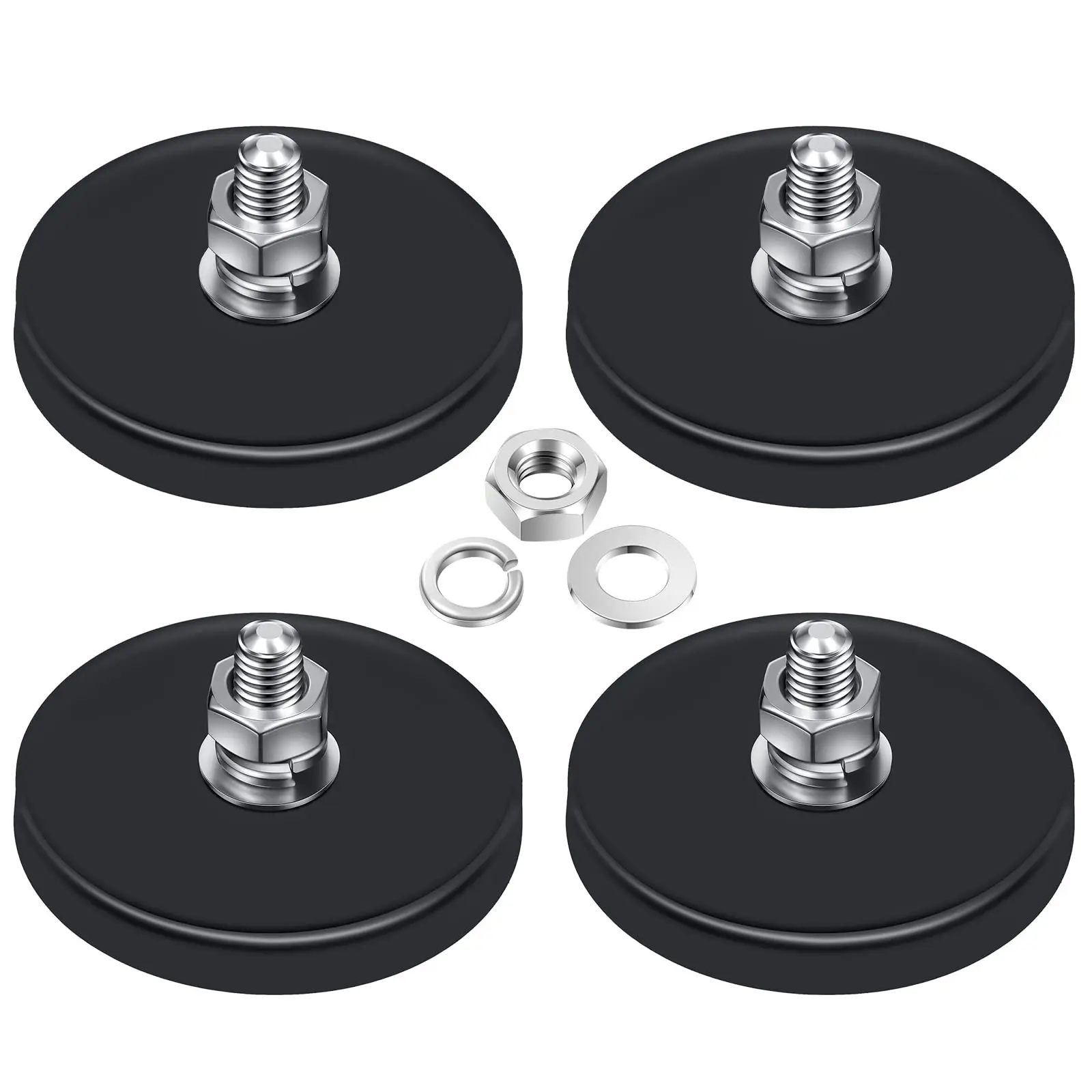 D22-43-66-88mm-Neodymium-MagnetRubber-Coated-Magnet-Magnetic-Base-Flat ...