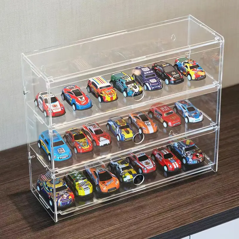 Clear-Acrylic-Car-Model-Display-Cabinet-Dustproof-Multilayer-Storage ...