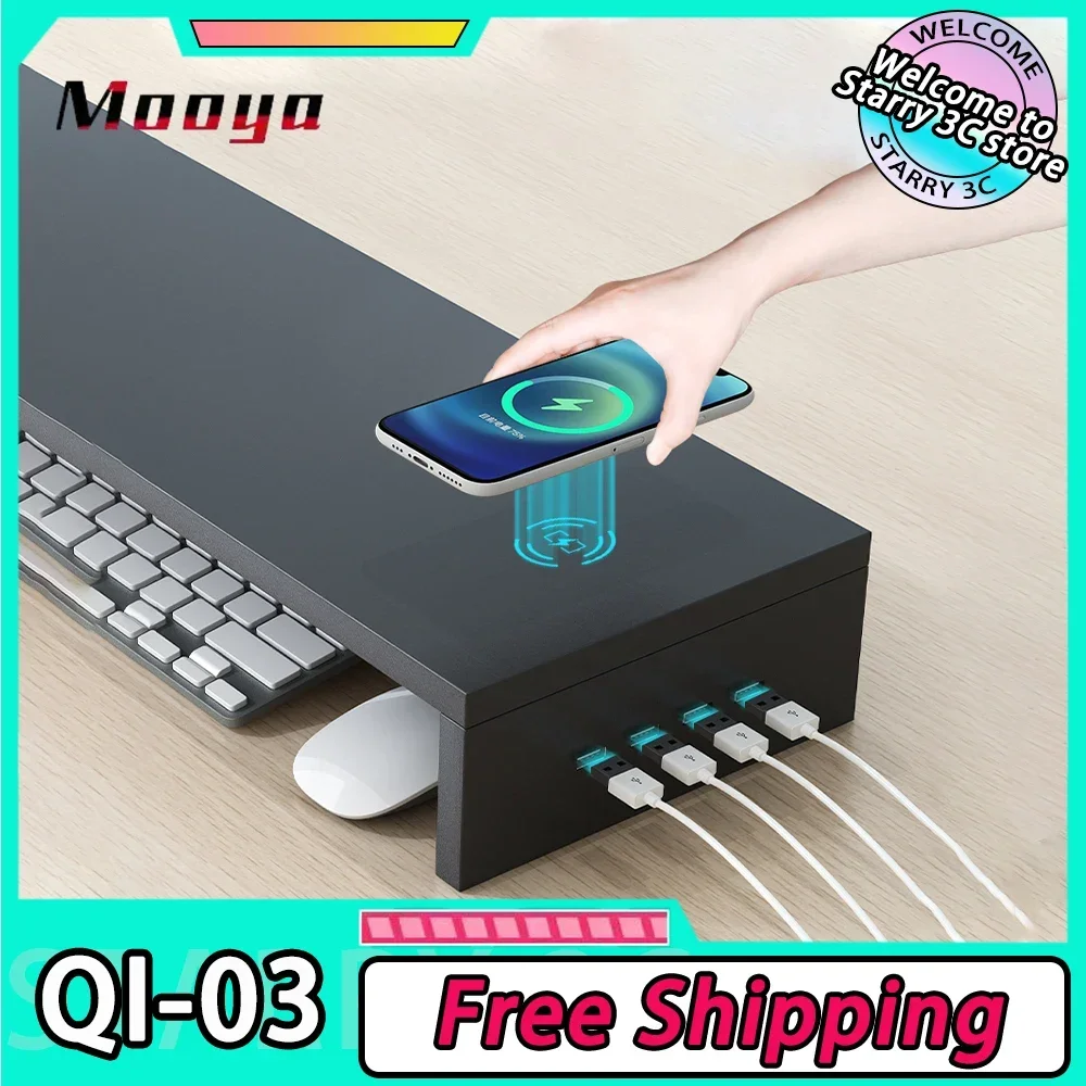 Desktop-Computer-Monitor-Support-With-USB-Office-Desk-Storage-Box ...