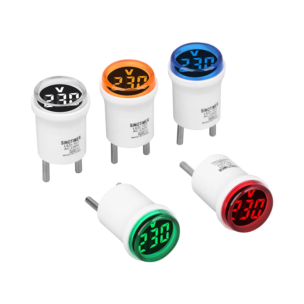AC 220V/230V EU plug Mini Voltage Meter LED Digital Display Voltmeter ...