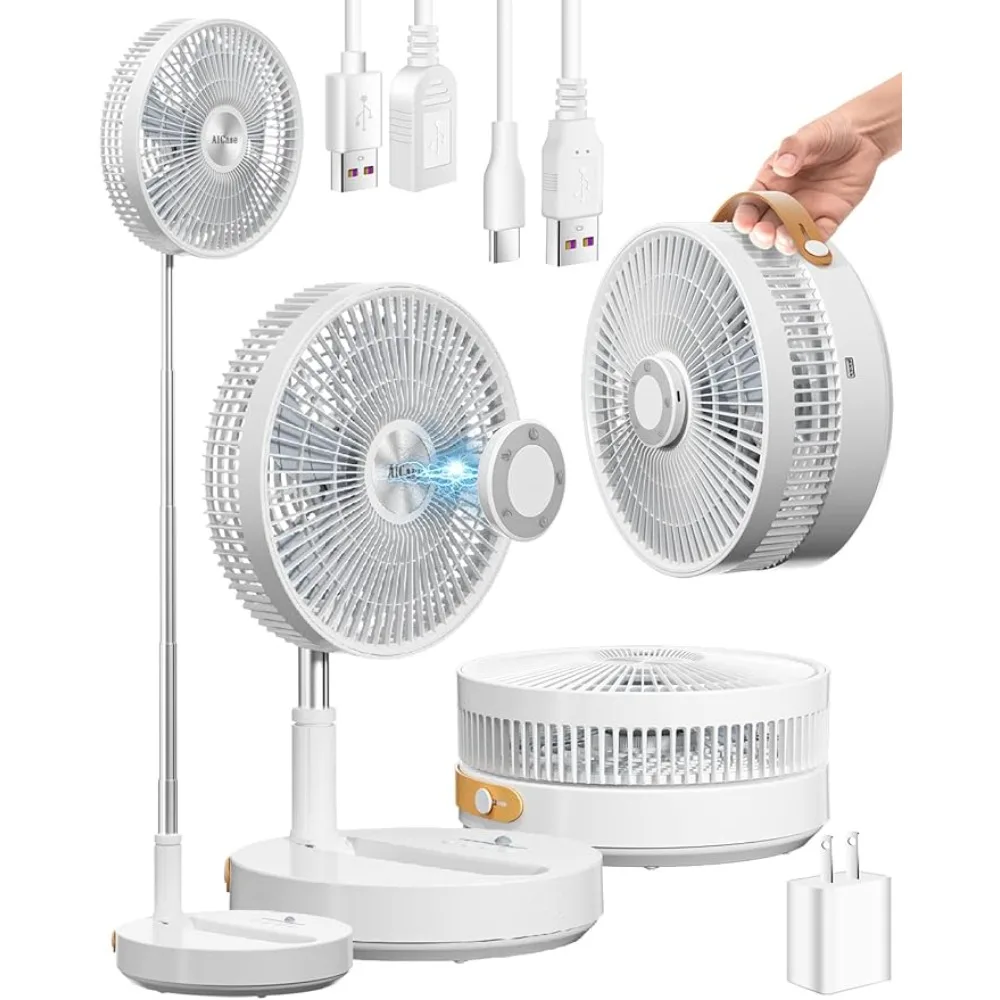 Mini-Portable-Fan-4-Speeds-Super-Quiet-Adjustable-Height-and-Head-for ...