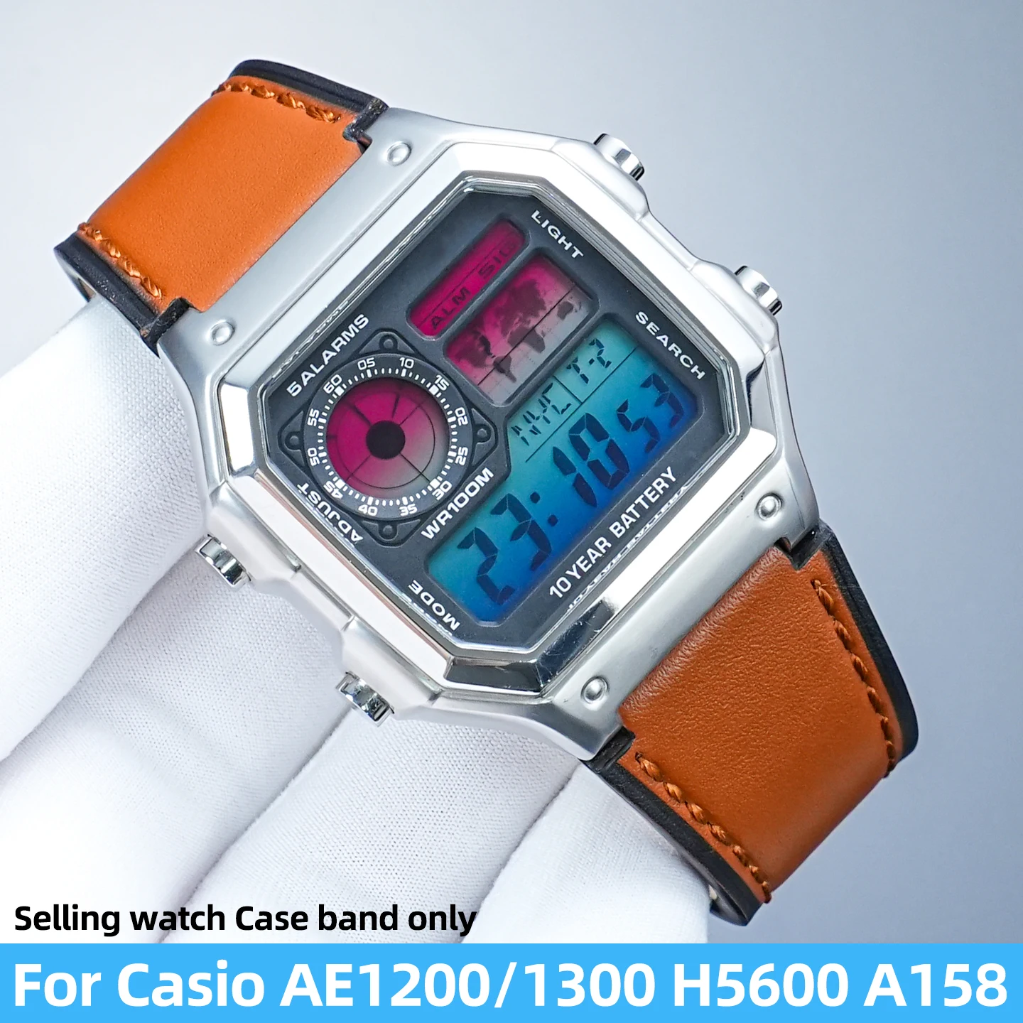For Casio AE1200 AE1300 DW-H5600 A158/A168 Vintage Genuine Leather ...