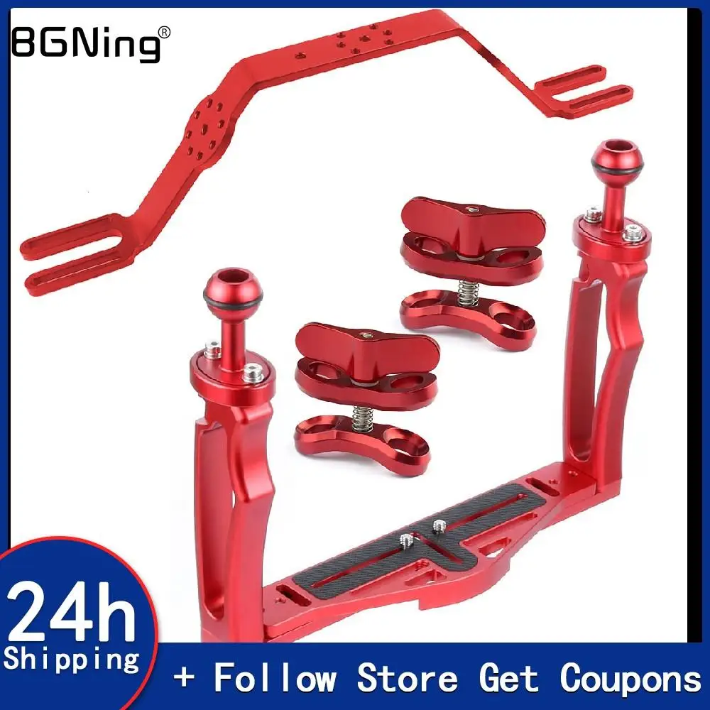 Dual Handheld Tray Underwater Diving Grip Stabilizer Rig Adjustable ...