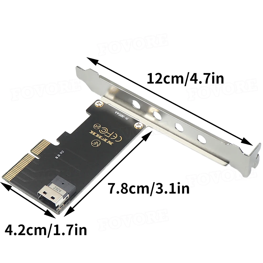 Адаптер PCIe to Slimline SAS PCI Express 3.0 x4 SFF-8654 SSD-конвертер ...