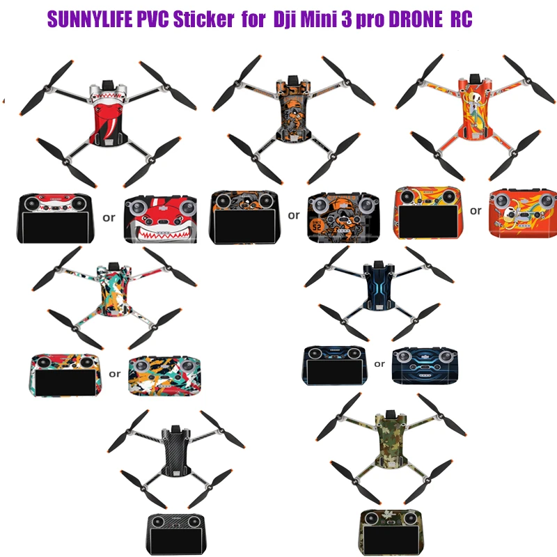 PVC Skin for DJI Mini 3 Pro Sticker Remote Control Stickers Drone ...