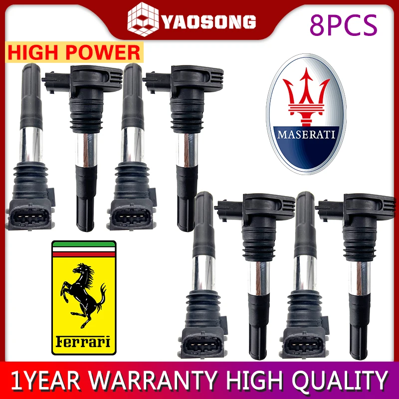 8 Pcs Dmcoil Ignition Coil Replace For Ferrari F430 458 488 599 ...