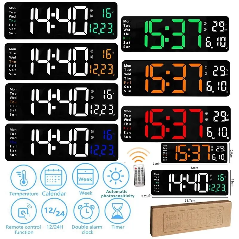 Reloj-de-pared-Digital-LED-grande-dispositivo-con-Control-remoto ...