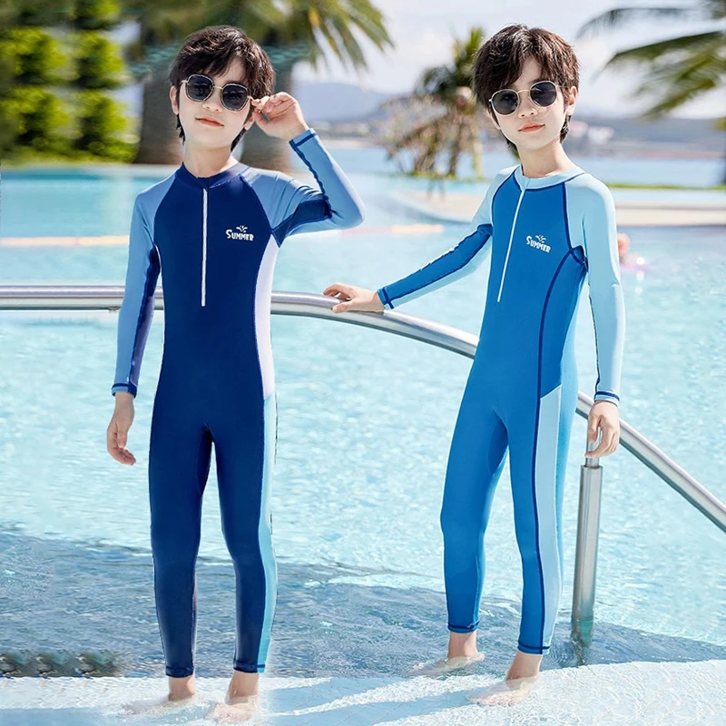 Full-Body-Boys-Swimwear-Sun-Protection-Kids-Swimsuit-One-Piece-Children ...
