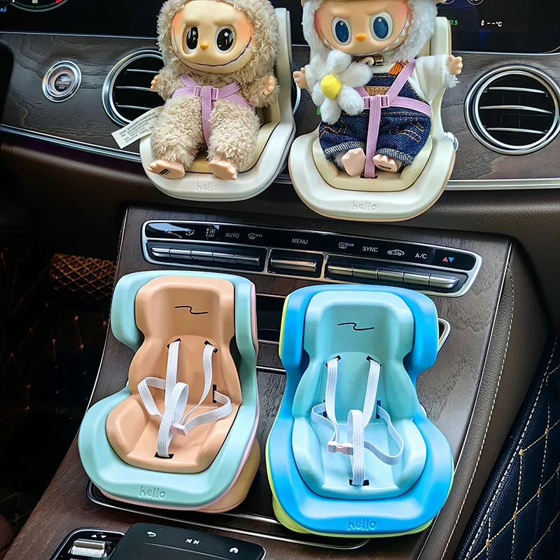 Car Doll Safety Seat Cartoon Chair Model Car Kawaii for Labubu Ob11 ...