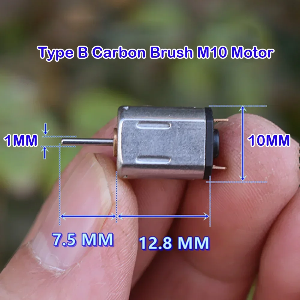 Tiny 8mm*10mm M10 Motor Precision Motor DC 3V 3.7V 29000RPM Carbon ...