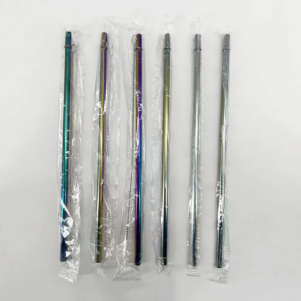 1Pcs-304-Stainless-Steel-Straw-Reusable-Metal-Straws-Set-8mm-Diameter ...