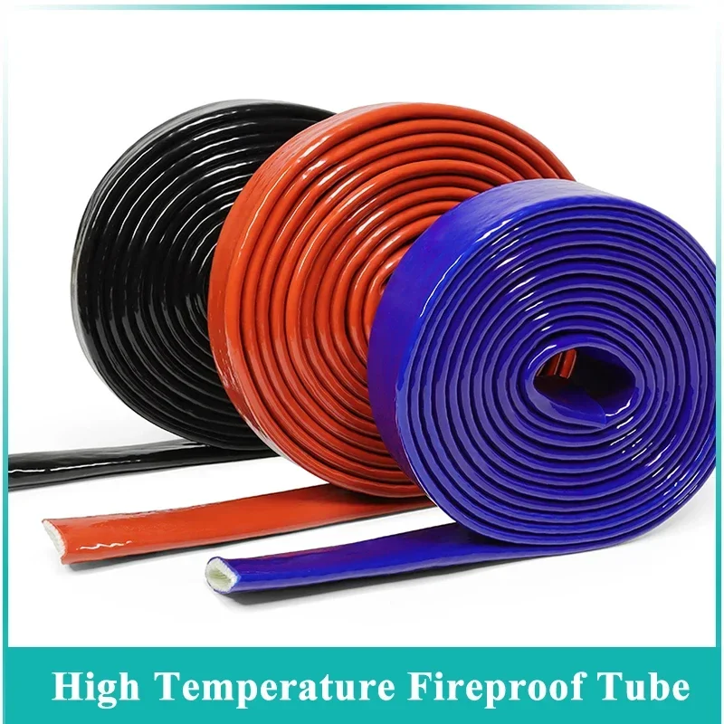 Silicone-Fiberglass-Tube-Coated-Glass-Fiber-Braided-Fireproof-Cable ...