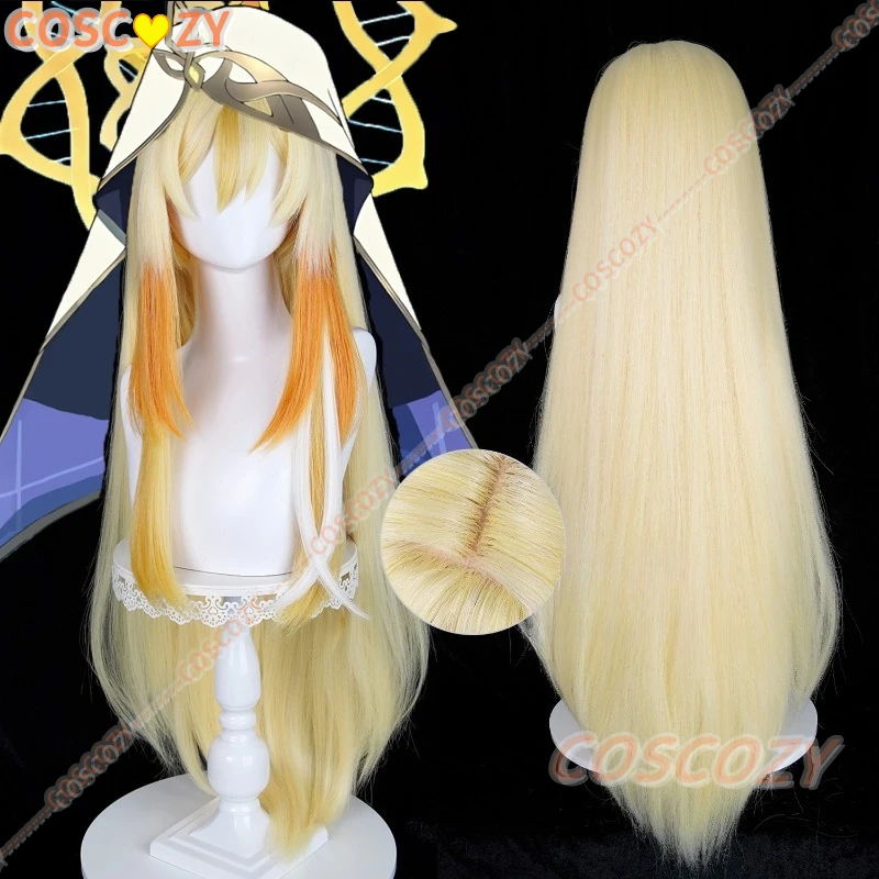 Genshin Impact Rhinedottir Cosplay Wig Blonde Orange Long Hair ...