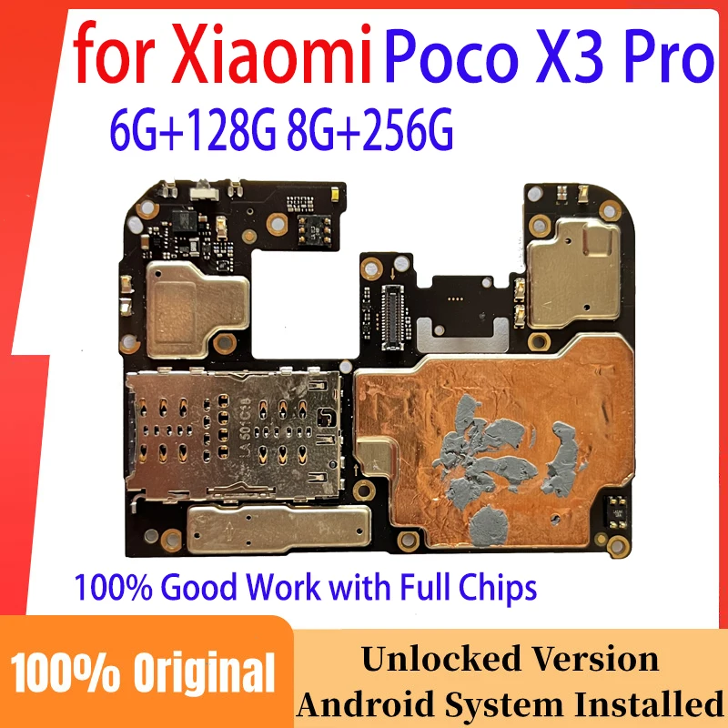 Original Unlocked Motherboard for Xiaomi Poco X3 Pro Mainboard 128GB ...