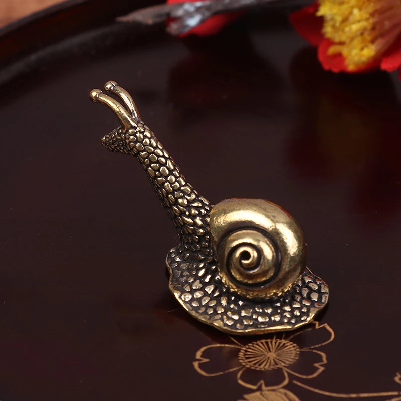 Retro Pure Copper Mini Snail Ornament Tea Pet Snail Ornament Antique ...