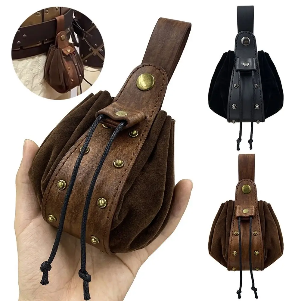 Hangable Belt Waist Bag Durable Drawstring Design Viking Medieval Fanny ...