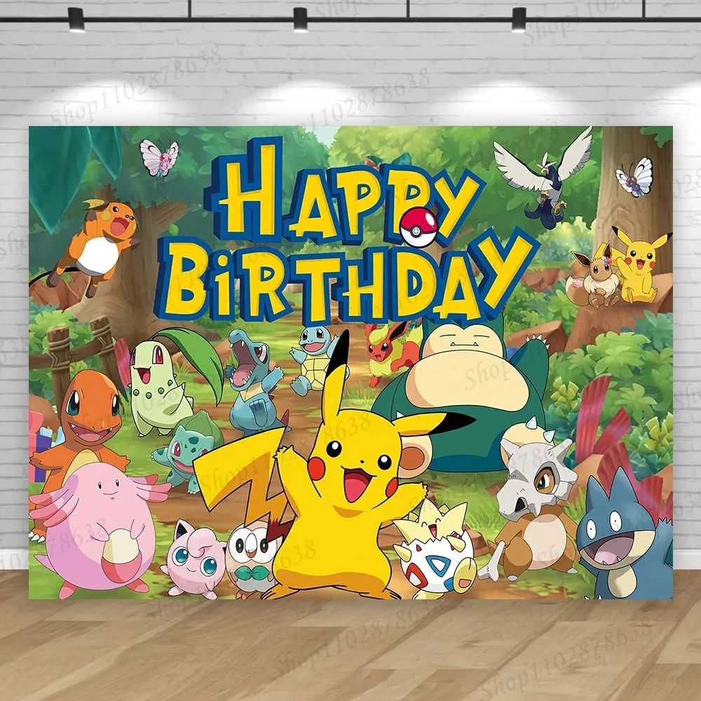 Pokemon-Happy-Birthday-Photography-Backdrop-Decoration-Kids-Boy-Baby ...