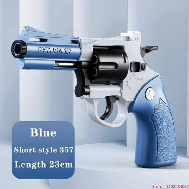 Revolver Airsoft Pistol Paintball Soft Bullet Gun Simulation Model Toy ...